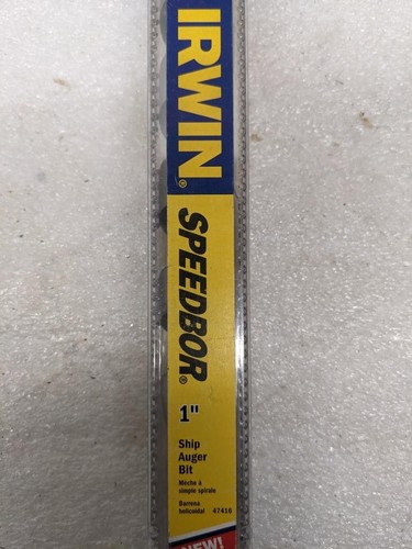 IRWIN 47416 SPEEDBOR 1" X 17" AUGER DRILL BIT WITH AUGER FILE NEW R22T7 ...