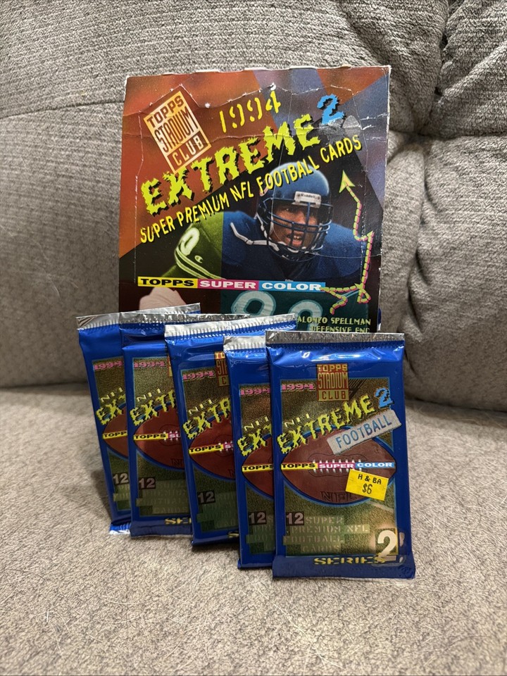 1994 Stadium Club Extreme Football Pack Series 2 Unopened SEALED 2 ...