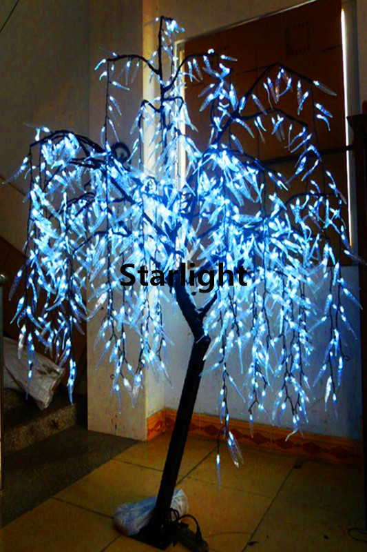 6.5ft White LED Willow Tree Outdoor Christmas/Garden/Wedding/Home/Decor ...