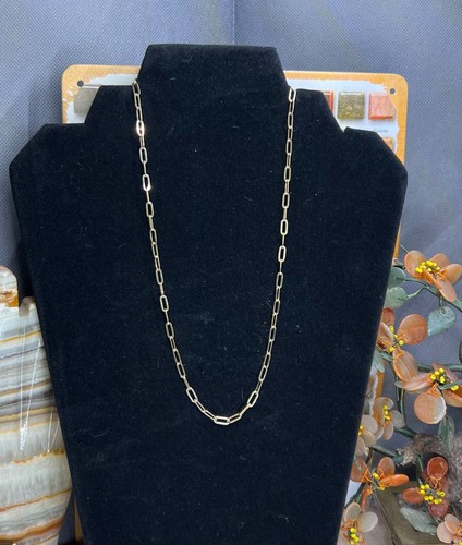 Vintage 925 Sterling Silver Italy Link Chain Necklace Gold over Silver ...