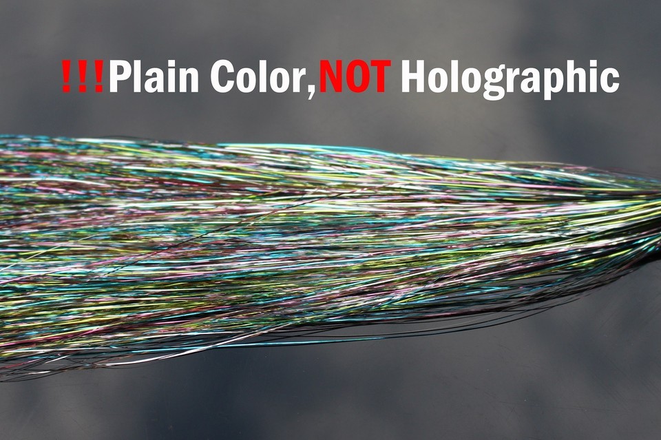 5 Packs Mixed Colors 0.3mm Flashabou Holographic Tinsel Crystal Flash ...
