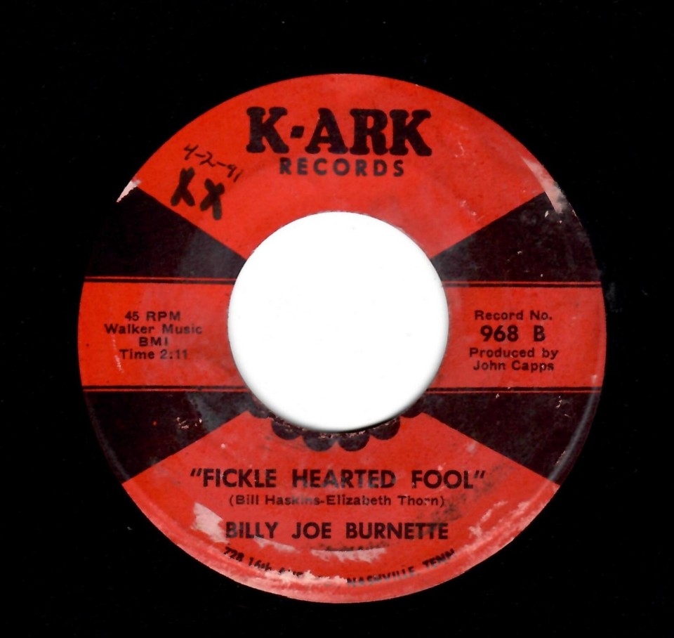 HONKY TONK/COUNTRY-BILLY JOE BURNETTE-SUFFERING/FICKLE HEARTED FOOL-K ...