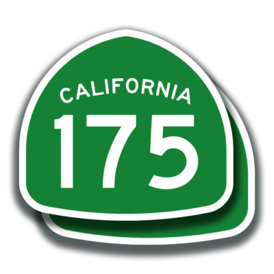 CALIFORNIA STATE ROUTE 175 STICKER 2 Decals Road Sign Bogo Highway | eBay