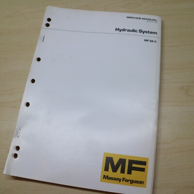 MASSEY FERGUSON MF 66c Wheel Loader Hydraulic System Shop Service ...
