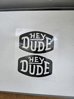 Two Hey Dude Logo Iron On Decal / FREE SHIPPING in the US DIY | eBay
