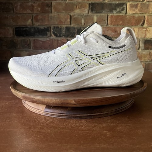 Asics Mens Gel Nimbus 26 1011B794 White Road Running Shoes Sneakers ...