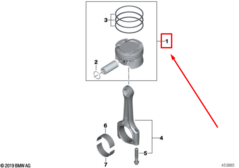 BMW X4 G02 Piston 8637807 11258637807 NEW GENUINE | eBay