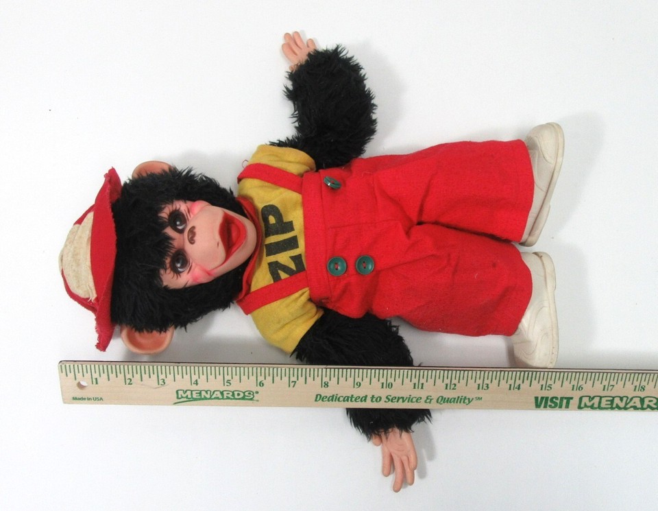 VINTAGE RUSHTON RUBBER FACE ZIP THE MONKEY CHIMP ZIPPY DOLL 15" | eBay