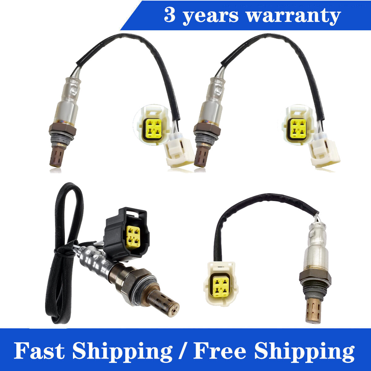 Set Of 4 Up+Downstream Oxygen Sensor For 2014-2019 Jeep Cherokee 3.2L ...