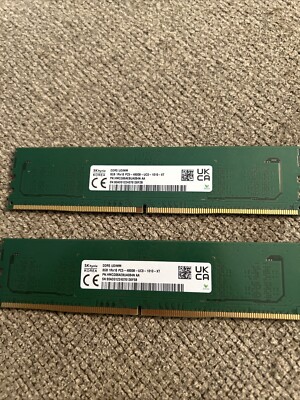 NEW SK HYNIX 16GB (8GB x 2) 1Rx16 DDR5 4800 MHz Desktop RAM ...