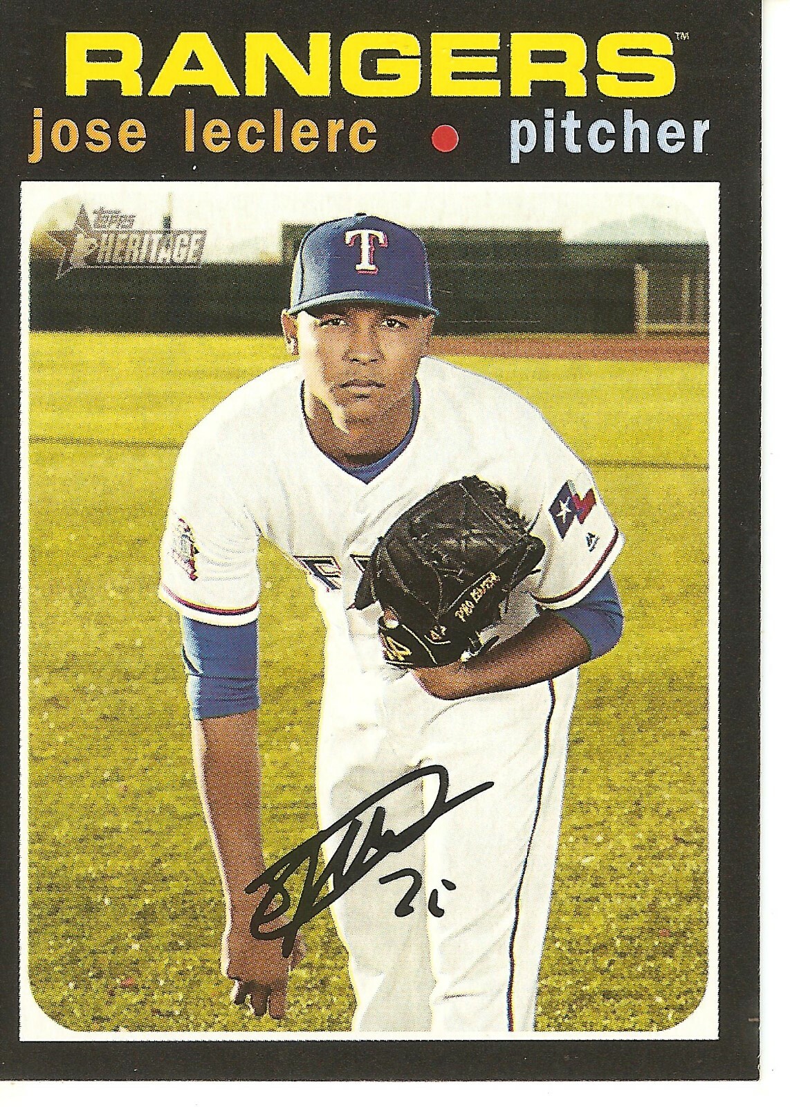 2020 TOPPS HERITAGE JOSE LECLERC SHORT PRINT BASEBALL CARD #446 | eBay