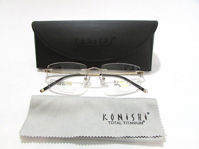 Clariti Konishi KT 5614 KT5614 C3 Gold Total Titanium Rimless ...