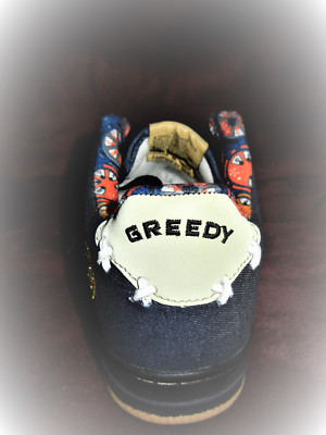 Greedy Genius #TheRootOfAllEvil denim shoes size 9 #YOROPIKO sneakers # ...