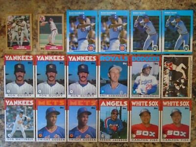 (57) 1986 - 1990 Topps Fleer Baseball Box Bottom Cards Lot Hand Cut ...