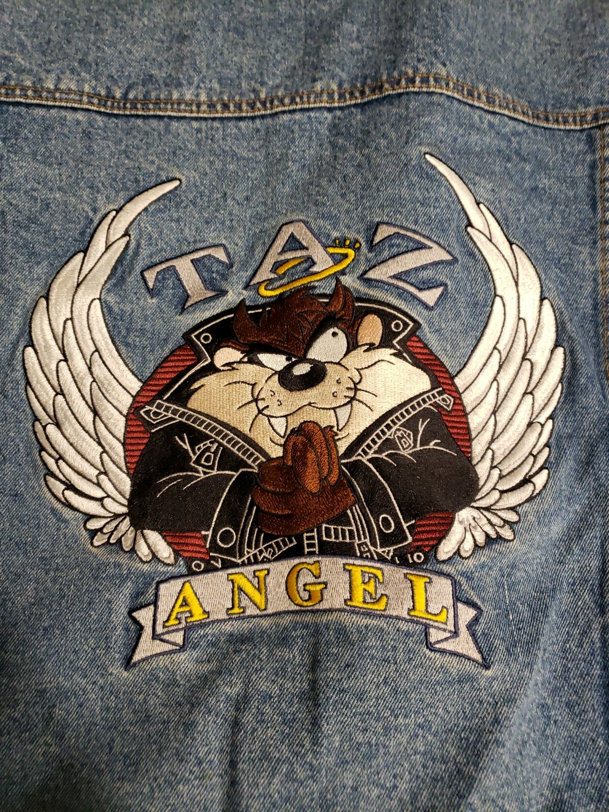 COOL & RARE LOONEY TUNES TAZ DEVIL ANGEL EMBROIDERED … - Gem