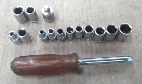 Vintage Husky 1/4" Drive Mixed Socket Set 13 Pc. with Driver and ...