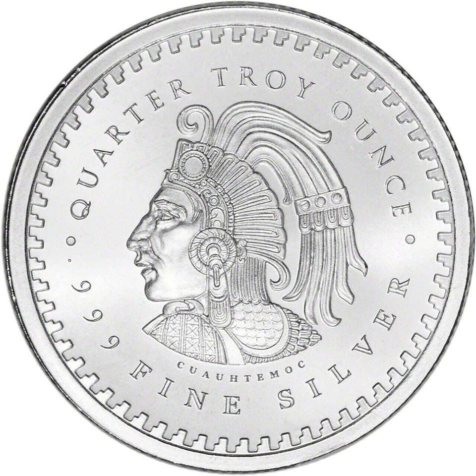 Aztec Calendar - Cuauhtemoc 1 /4oz .999 Silver VERY LIMITED USA Made ...