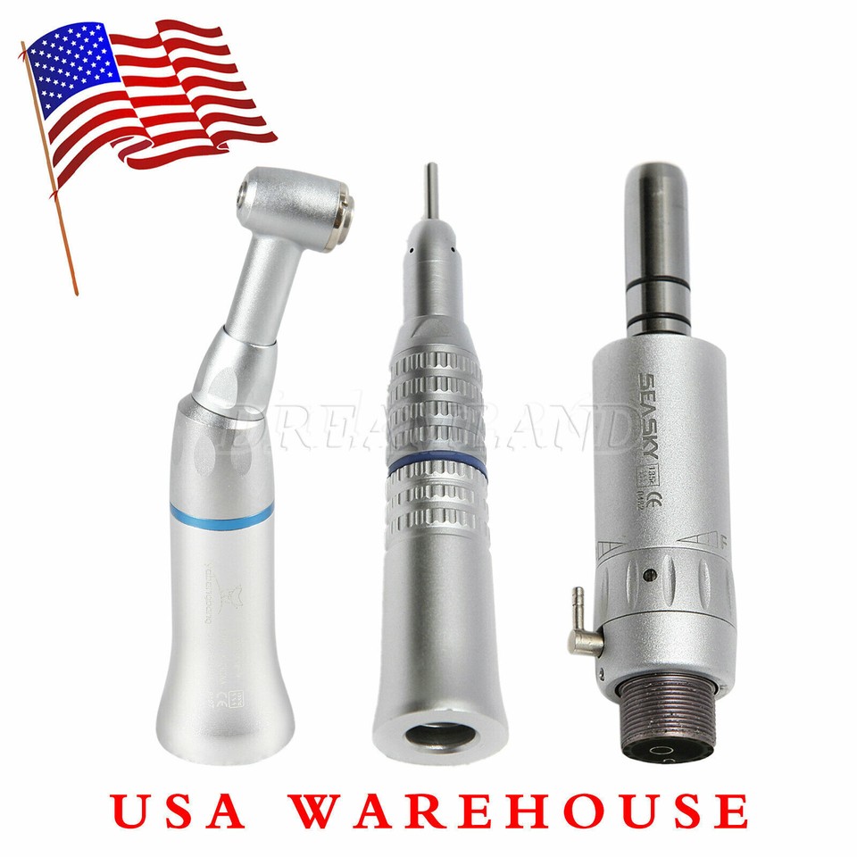 SEASKY Dental Slow Low Speed Handpiece Contra Angle Straight Air Motor ...