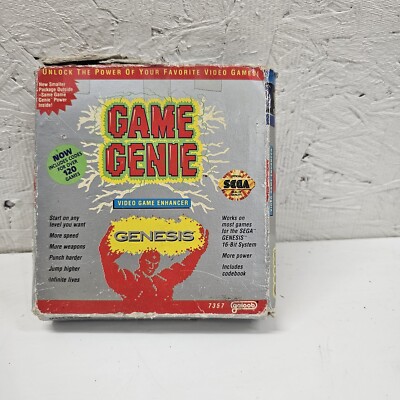 Game Genie Video Game Enhancer Sega Genesis Complete in Box CIB Box ...
