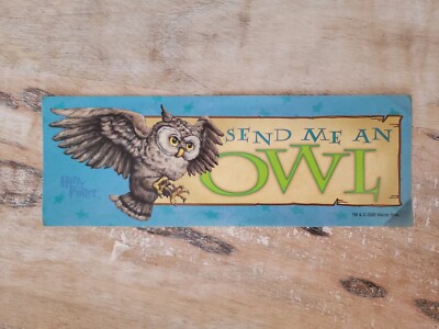 SEND ME AN OWL Harry Potter BIG Sticker HEDWIG Full Color 3x9 Decal USA ...