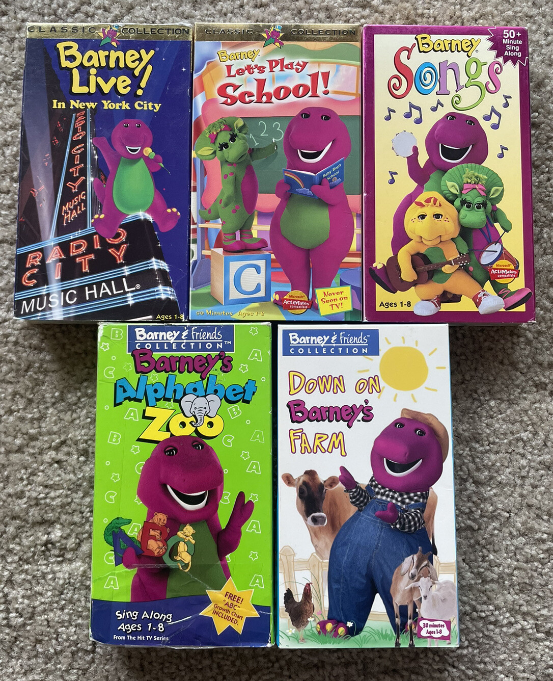 Barney VHS Lot of 5 - Old children’s show | Grelly USA