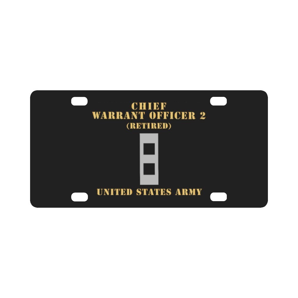License plate - Army - Chief Warrant Officer 2 - CW02 - Flat - Retired ...