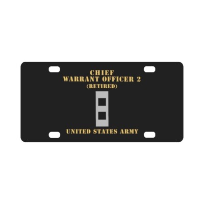 License plate - Army - Chief Warrant Officer 2 - CW02 - Flat - Retired ...