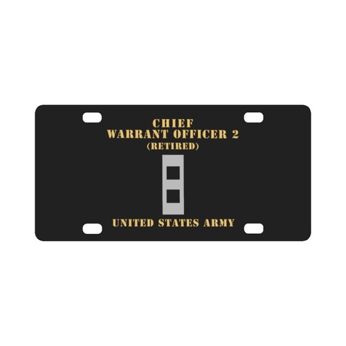 License plate - Army - Chief Warrant Officer 2 - CW02 - Flat - Retired ...