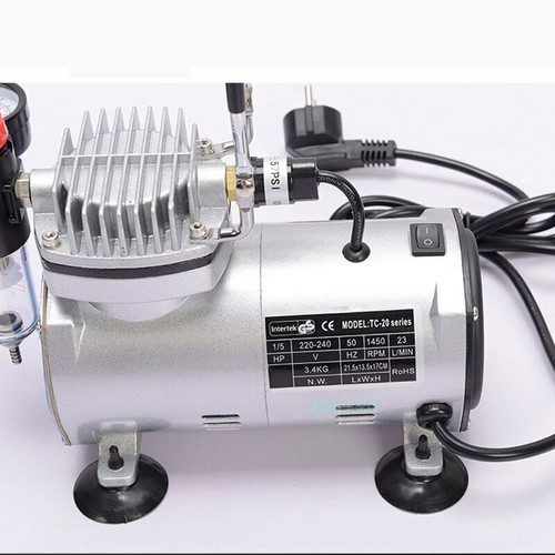 Small Airbrush Compressor Vacuum Pump Airtight Pump Oil Free Compressor ...