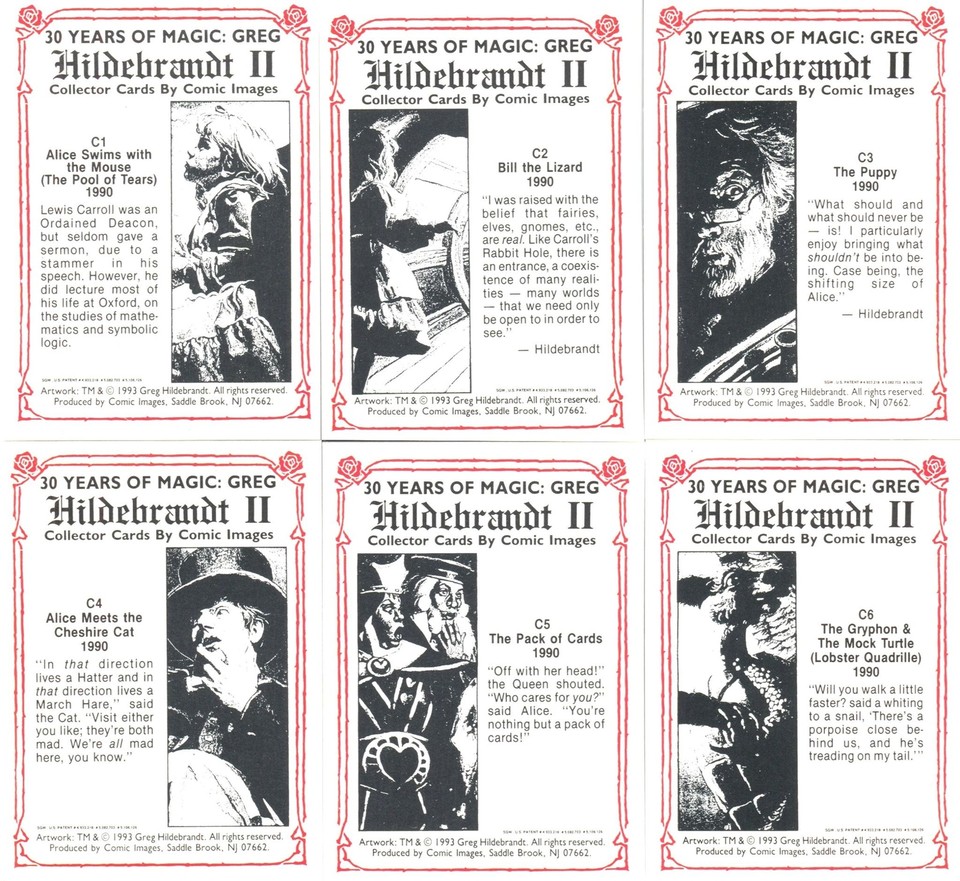 Hildebrandt, Greg II 30 Years of Magic Chromium Chase Card Set C1 thru ...