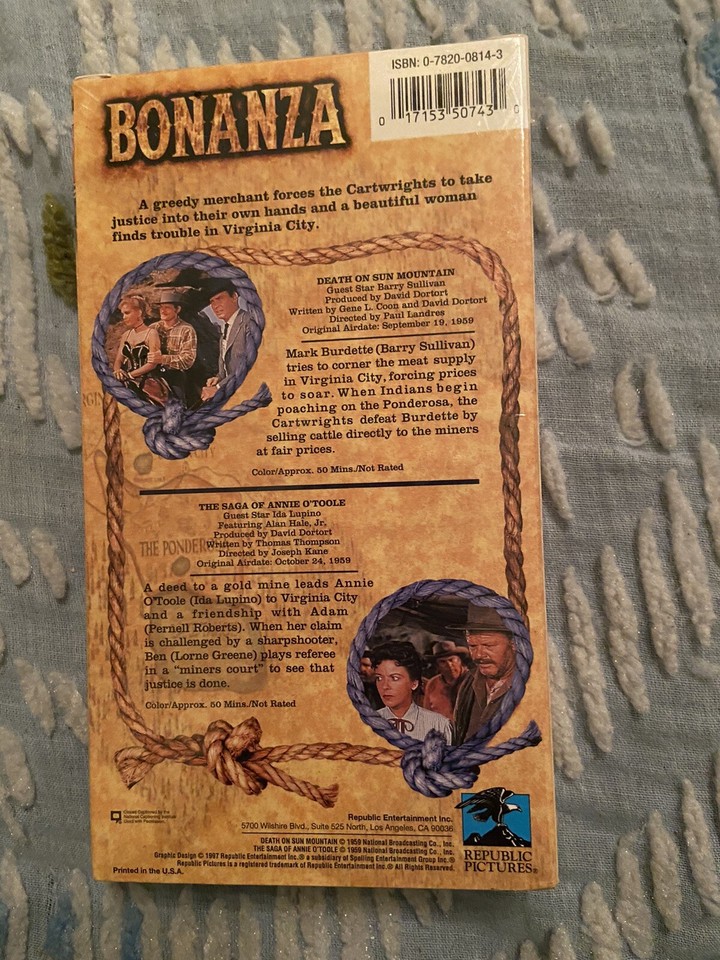 Bonanza VHS Tape Episode Michael Landon FACTORY SEALED! 17153507430| eBay