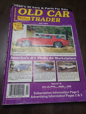 Car Trader Magazine July 1995 Vol. 12 No. 7 July 95 Vintage Auto Trader ...