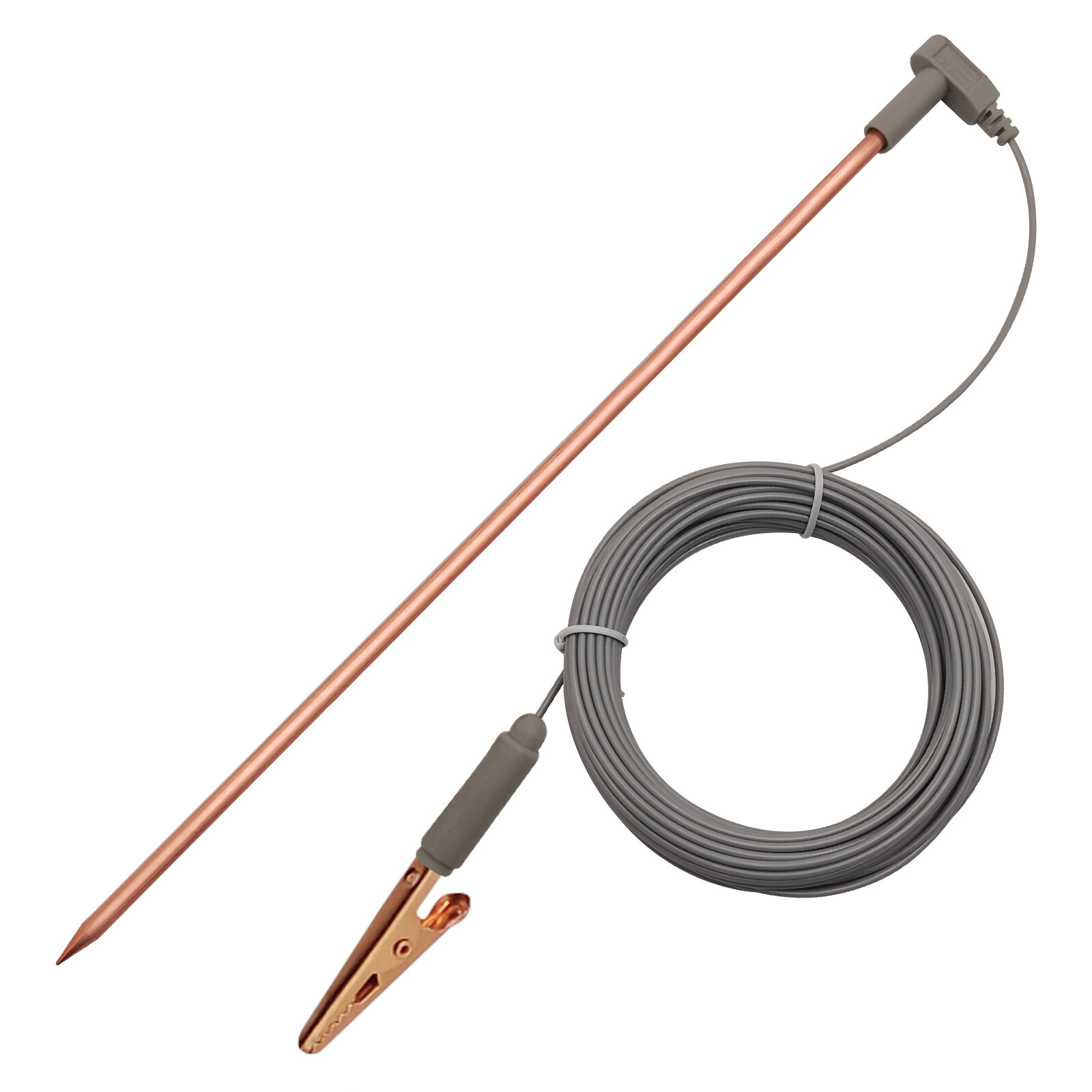 Copper Grounding Rod with 40ft Ground Cord & Alligator Clip Portable ...