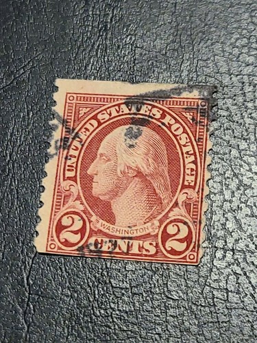 Vintage US GEORGE WASHINGTON 2c Red STAMP Beautiful Shape Used Imperf ...