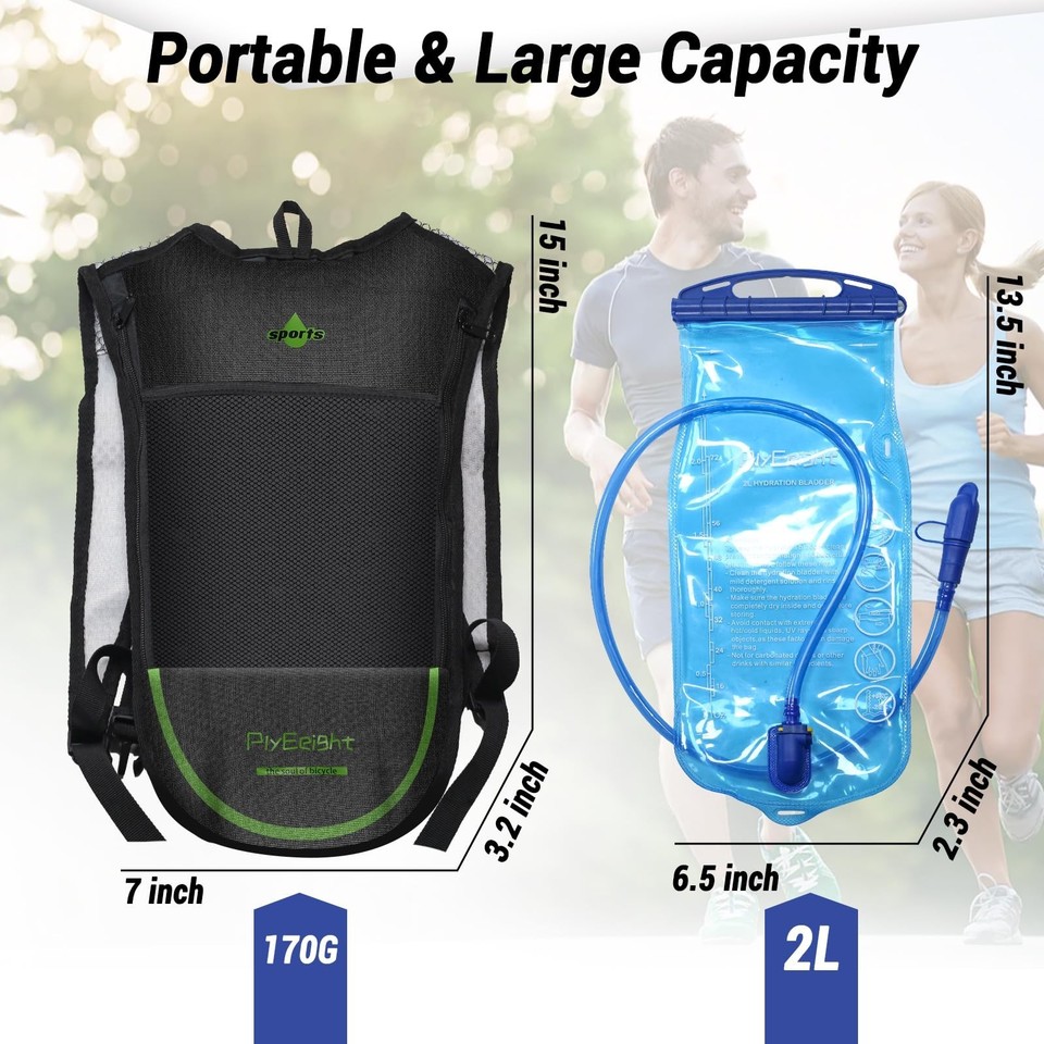 2Pack Hydration Backpack for Hiking with 2L Hydration Bladder - Lightweight H... | eBay
