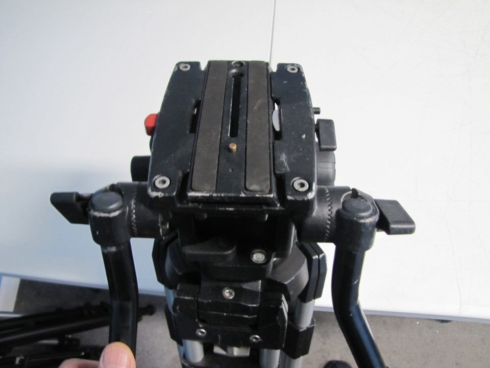 Manfrotto 3191 Bogen 350 Tripod Twin Fork Legs w Manfrotto 516 Video ...