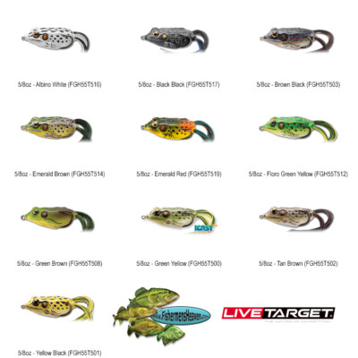 Live Target Frog - Topwater Lure (FGH65T) Hollow Body 3/4oz - Pick Any ...