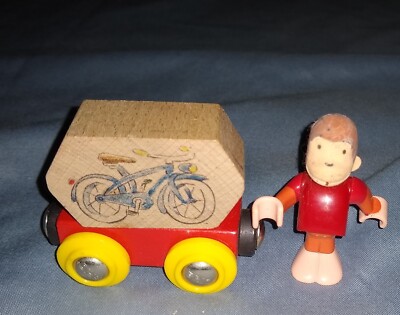 BRIO Curious George with Bicycle 3 Piece Set Vintage Brio Trains ...