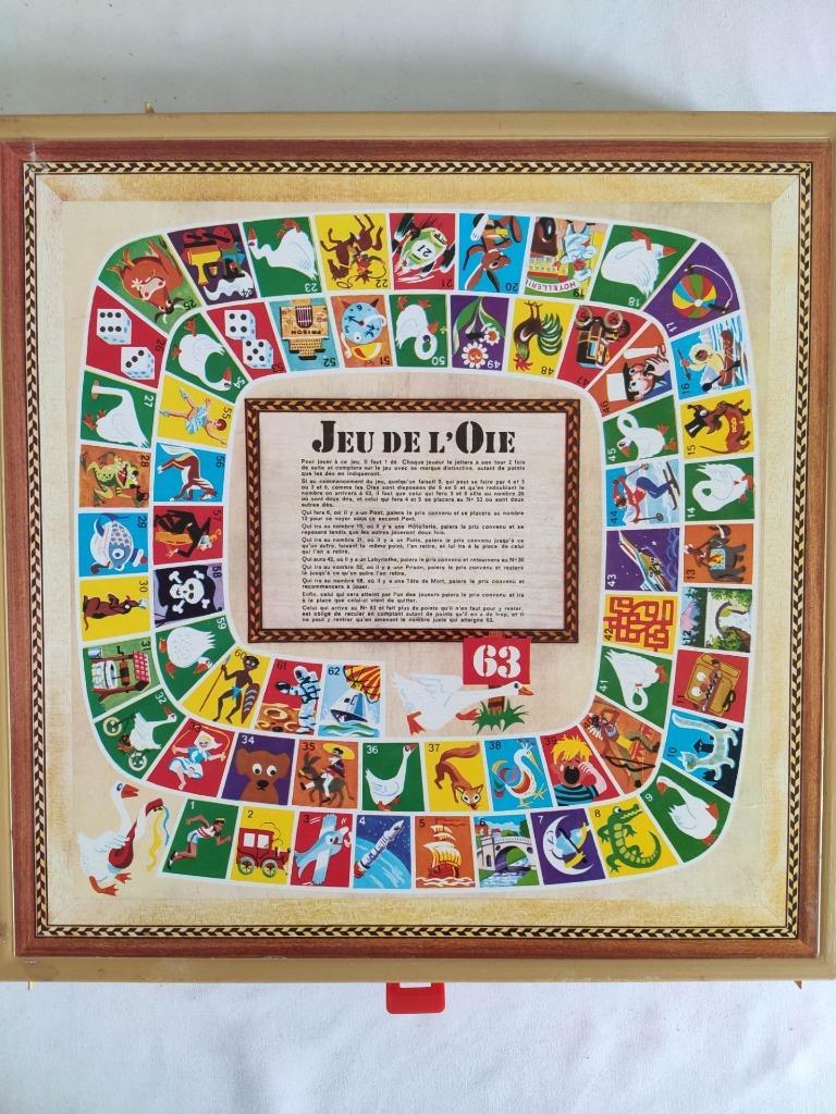 Vintage Parchesi Jeu de l'Oie Board Game Checkers France | eBay
