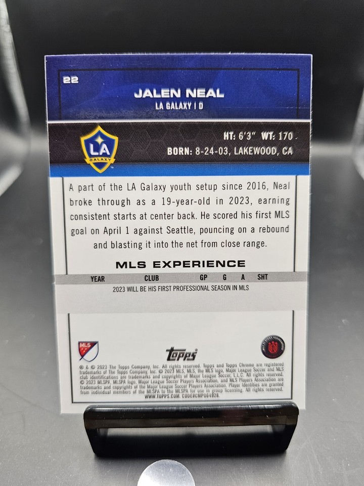 2023 Topps Chrome MLS #22 JALEN NEAL ROOKIE LA Galaxy | eBay