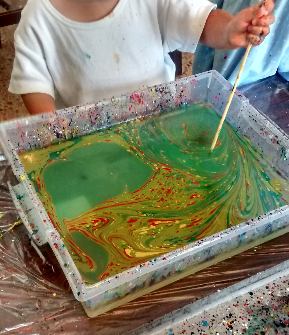 Dodin's Paper Marbling Kit 7C with Supplies, Tools, Samples and Guide ...