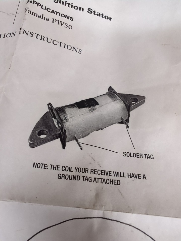 NEW ELECTREX Ignition Stator Coil, Yamaha PW50 Moto 4 80cc, M688-40-01 ...