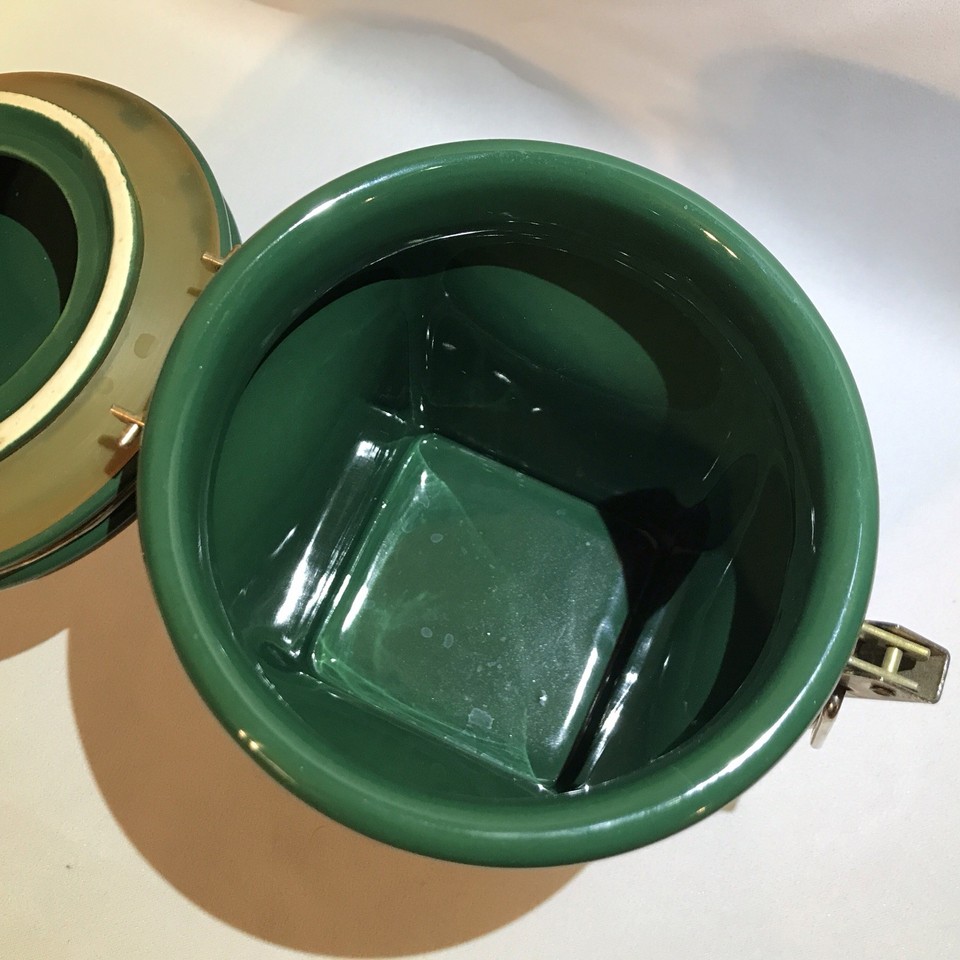 Gevalia Kaffe Royal Warrant Dark Green and Gold Ceramic 1 lb Coffee Jar ...