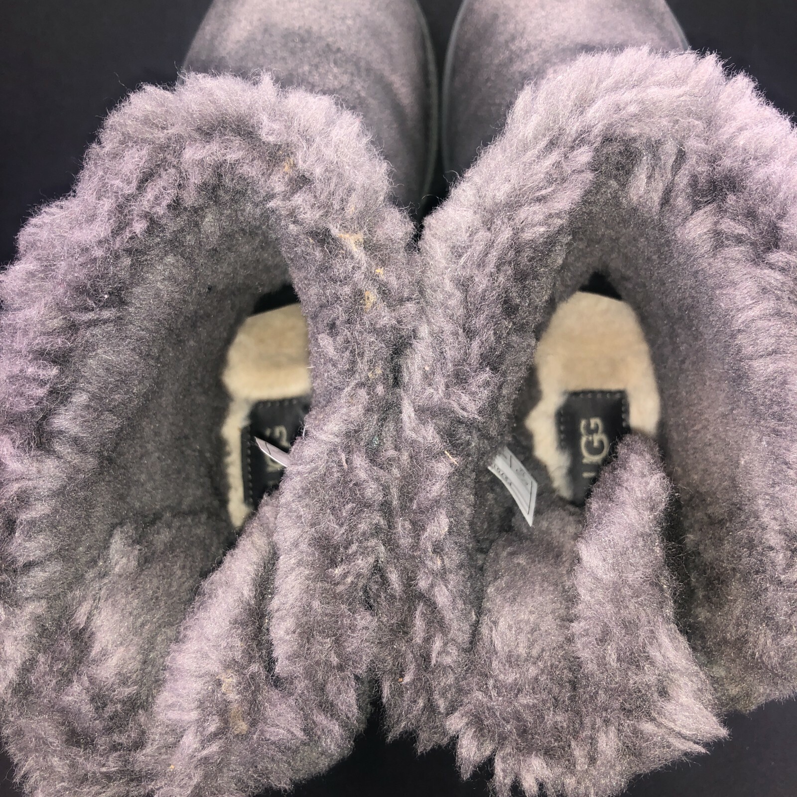 Ugg Arielle Sparkle Gun Metal Glitter Leather Pull On… - Gem