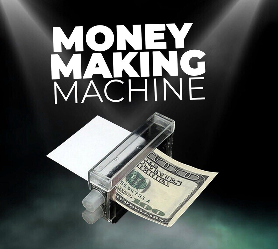 MAGIC MONEY MAKER PRINTER Toy Trick Dollar Bill Machine Change Paper To ...