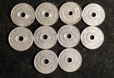 10 ALABAMA STATE LUXURY TAX Token, Tax Commission ALS1 23mm aluminum ...