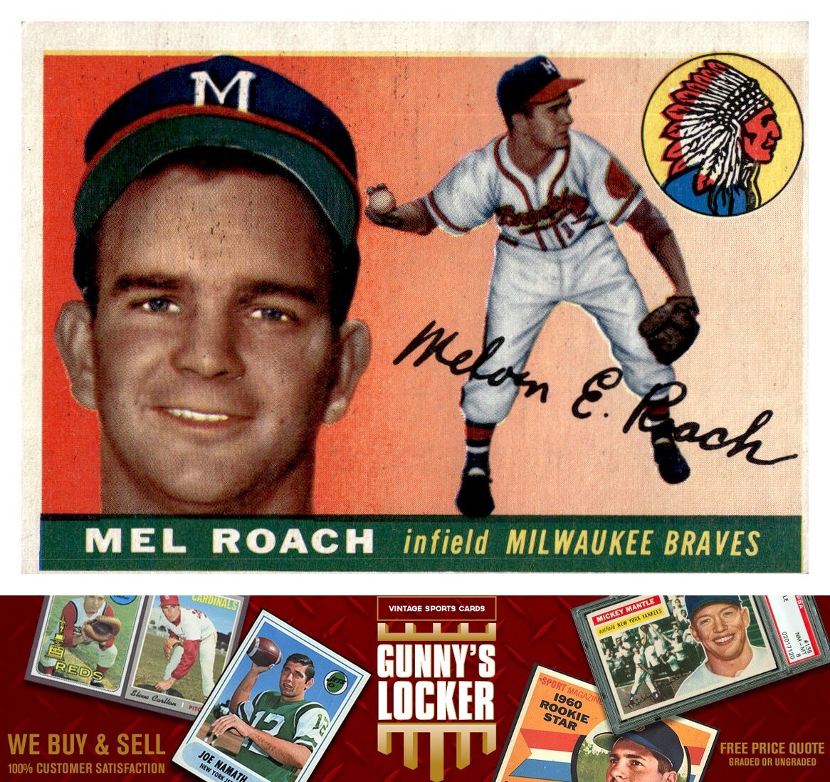 1955 Topps Mel Roach 117 Milwaukee Braves | eBay