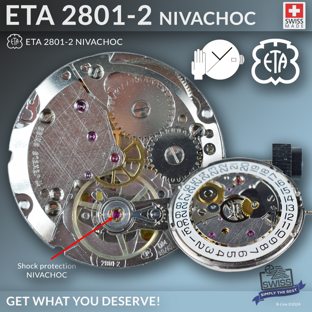 MOVEMENT ETA 2801-2 NIVACHOC HANDWINDING, SWISS MADE | eBay
