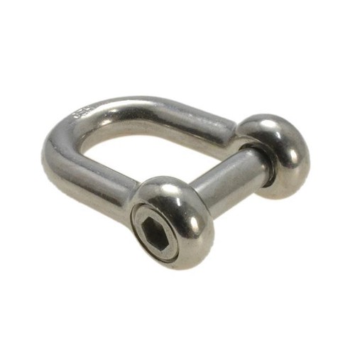 Qty 10 D Shackle Internal Hex Pin M10 (10mm) x 40mm Stainless A4 70 ...