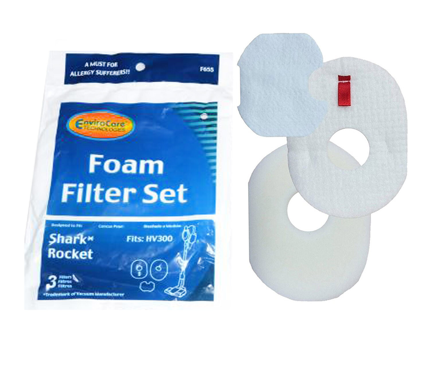 Vacuum Filter set Fits For Shark Rocket HV300, HV301, UV450, HV310 fits ...